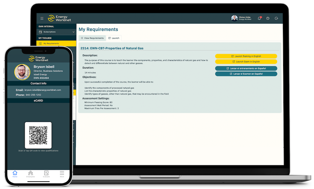 OQ Training and Compliance Platform | Energy Worldnet (EWN)